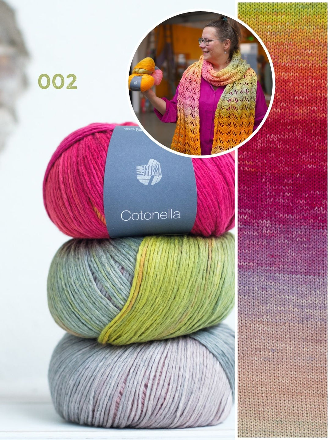 Haakpakket Cotonella sjaal in zeesteek – Knotten